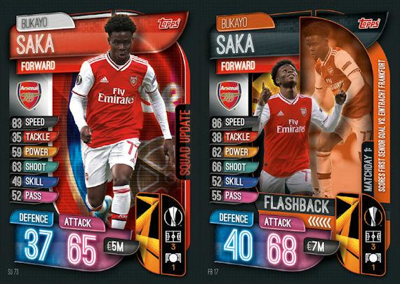 Bukayo Saka Rookie Card And Stickers - Soccer Cards HQ
