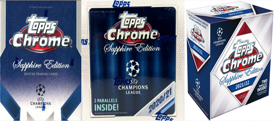 Topps Chrome Sapphire UEFA Champions League Print Runs Through The Years - Soccer Cards HQ